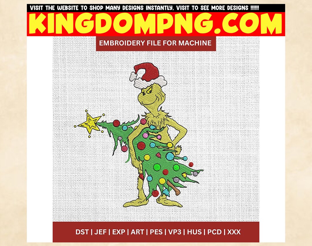Grinch Embroidery Design the Grinch Embroidery Files Grinch - Etsy