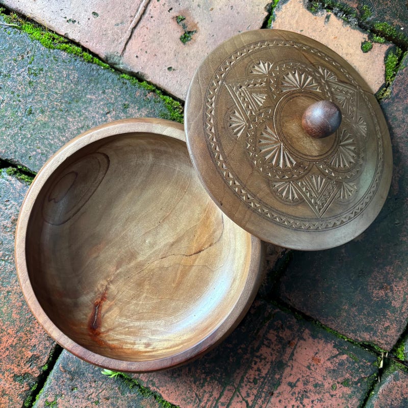 Round Wood Box - Etsy