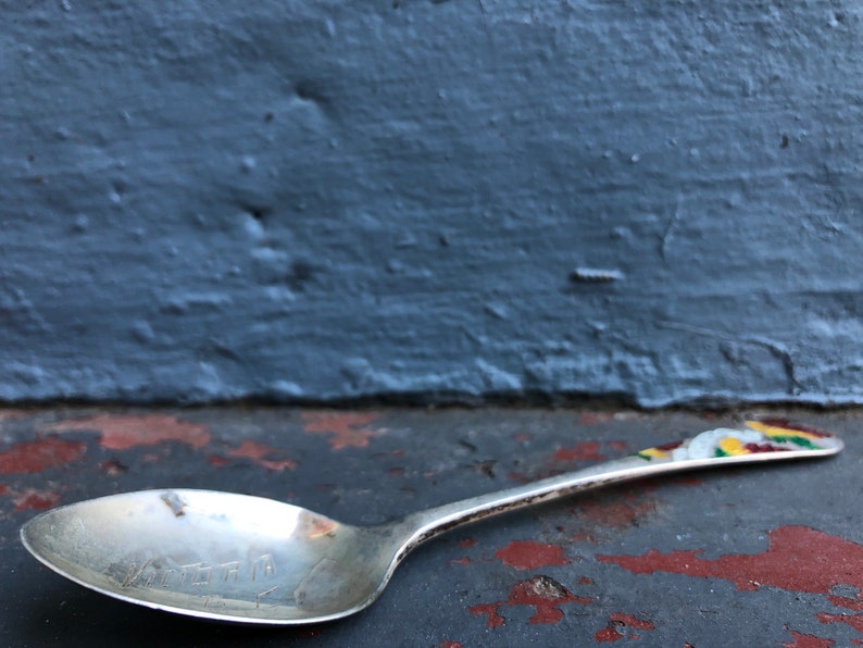 VINTAGE CANADA Victoria BC Sterling Silver Spoon Demitasse Egg | Etsy
