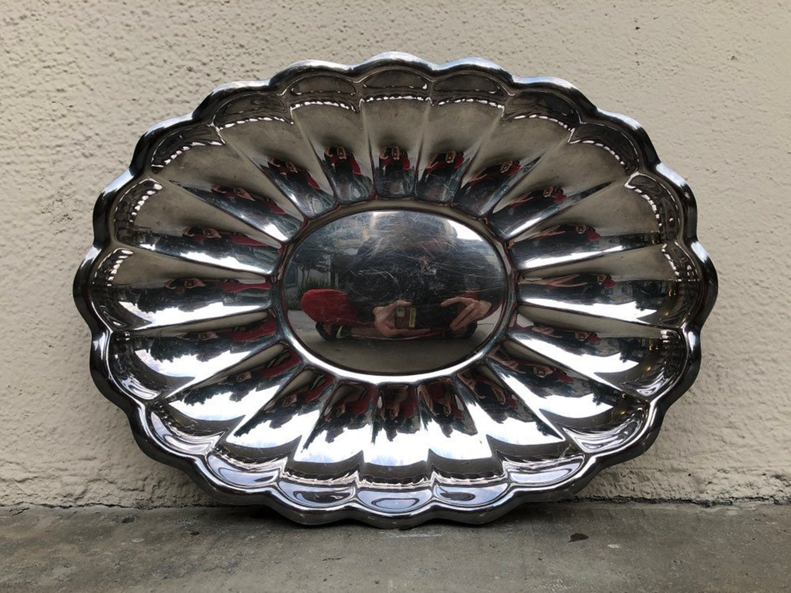 40s VINTAGE Reed & Barton 110 Silverplate Holiday Tray Oval - Etsy