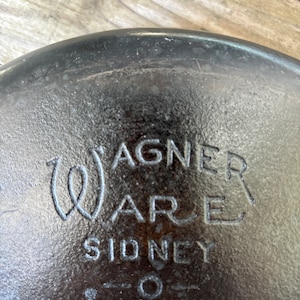 20s 50s VINTAGE Wagner Ware Sidney 0 1058 8 10" Cast Iron Skillet All ...
