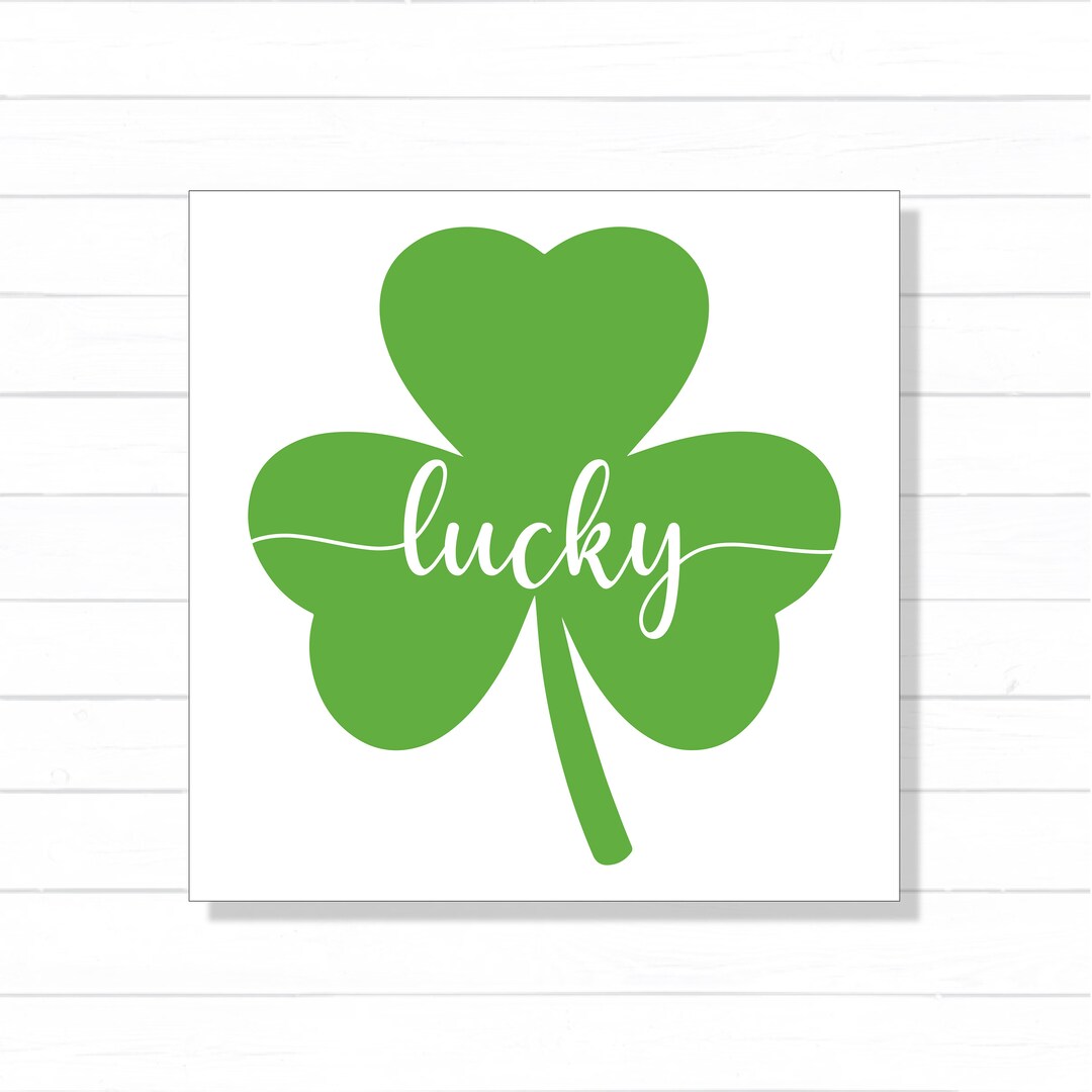 Lucky Shamrock Vinyl Decal Lucky Decal Shamrock Decal Clover Decal St ...