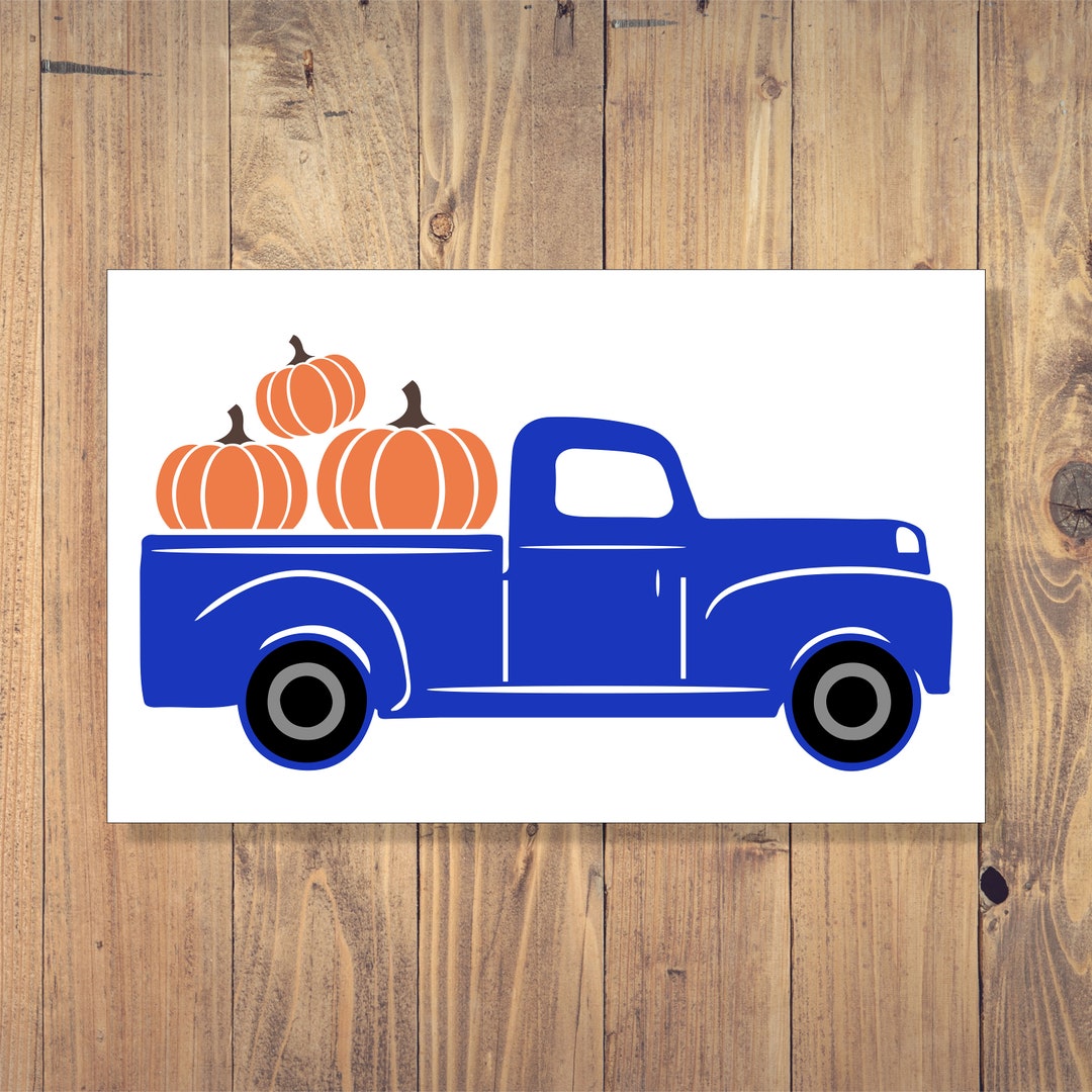 Pumpkin Truck Vinyl Decal Pumpkin Truck Decal Pumpkin - Etsy