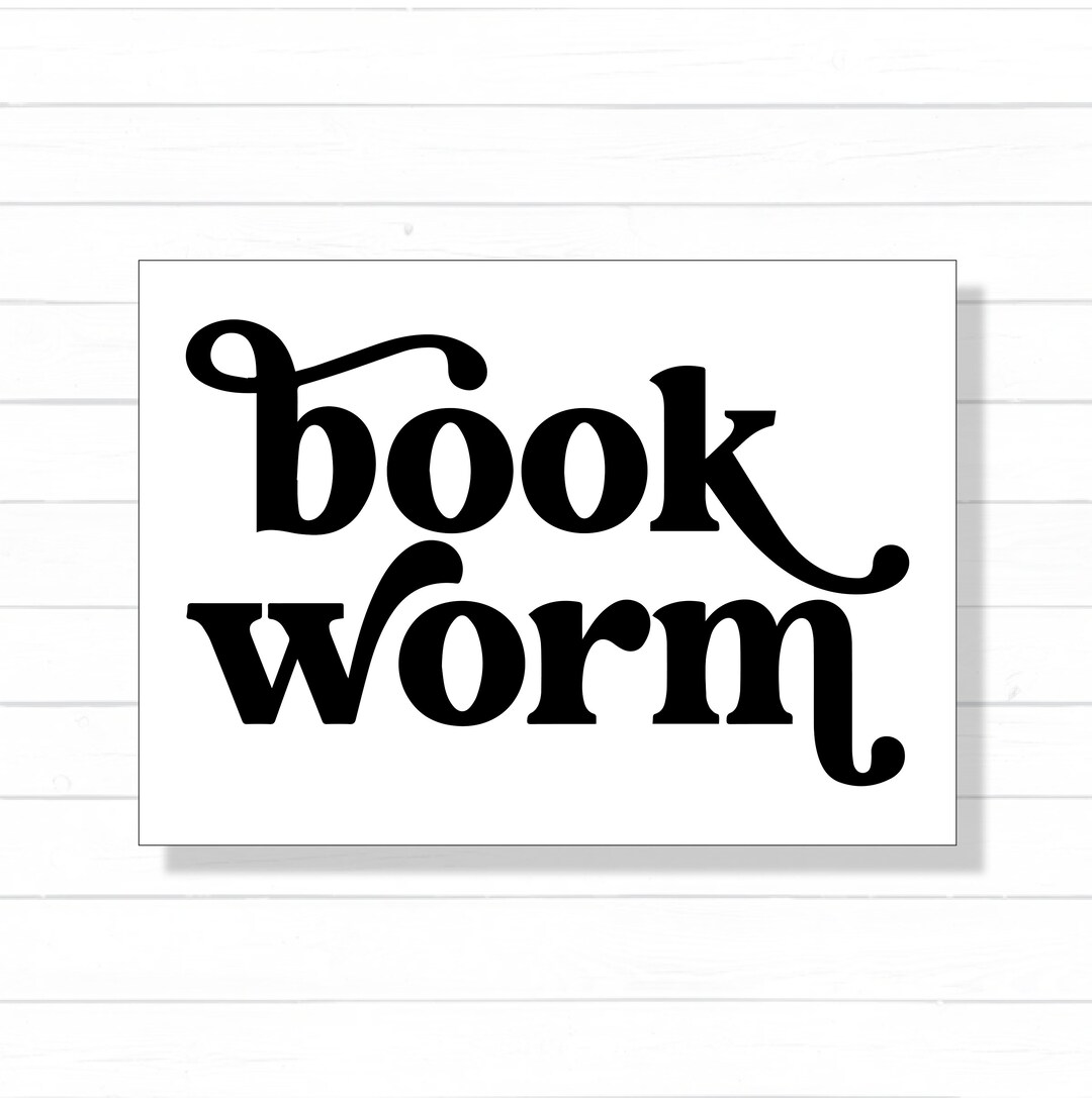 Book Worm Vinyl Decal Book Worm Decal Book Worm Sticker Book Worm Vinyl ...