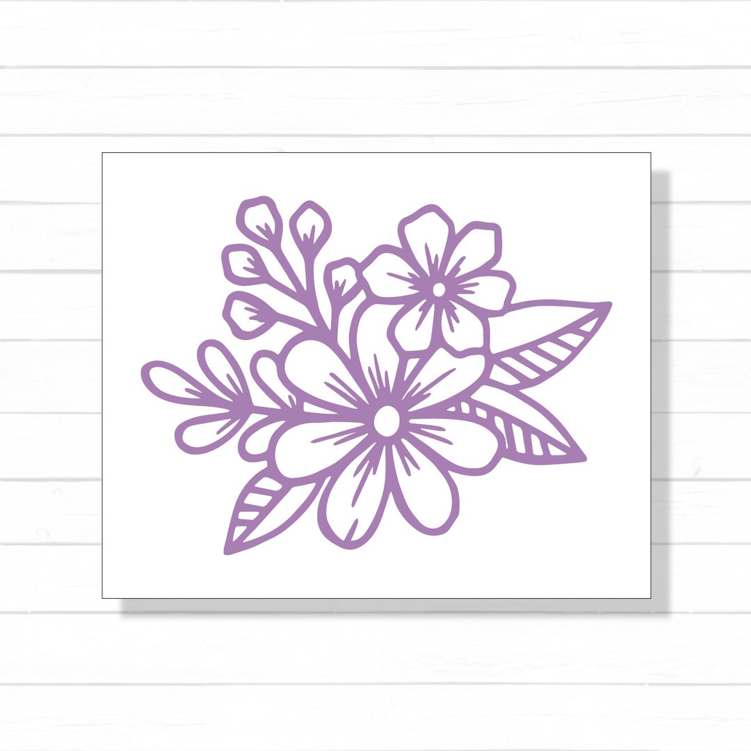 Flower Vinyl Decal Flower Decal Flower Sticker Vinyl Decal Vinyl ...