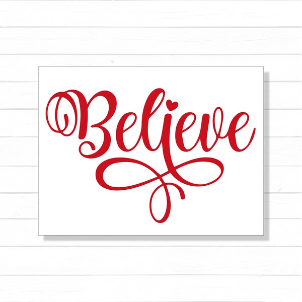 Believe Vinyl Decal - Etsy