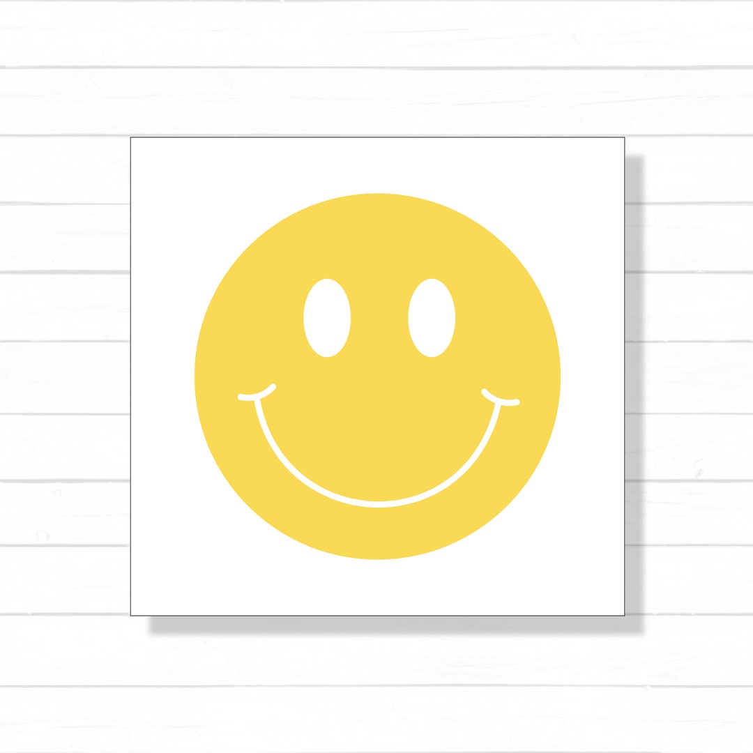 Smiley Face Vinyl Decal | Happy Face Decal | Face Decal | Smile Decals ...