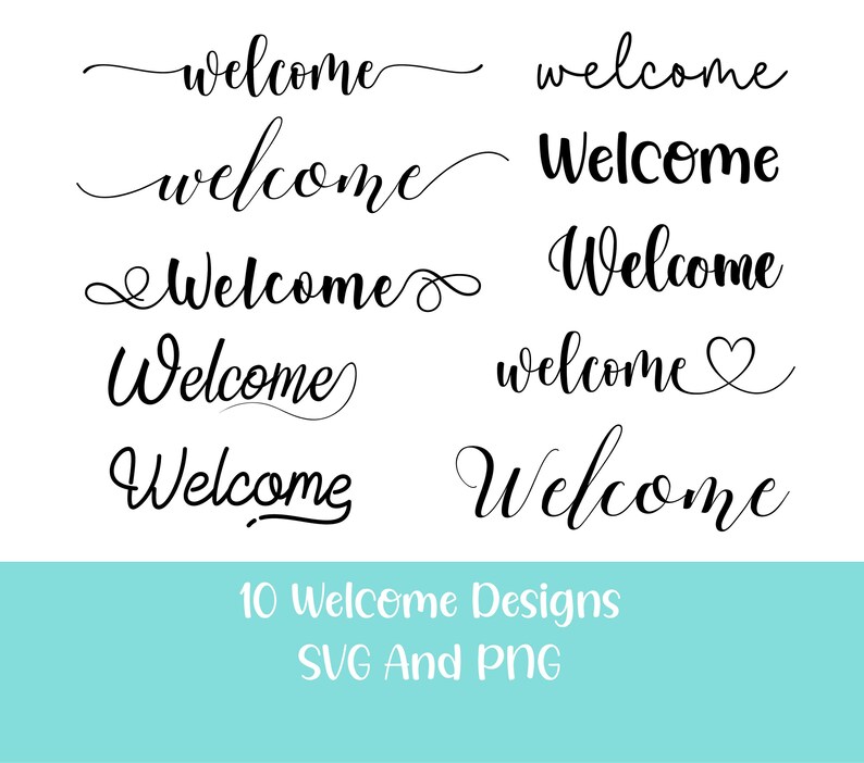 Welcome SVG Bundle Welcome Sign SVG Welcome PNG Svg Files - Etsy