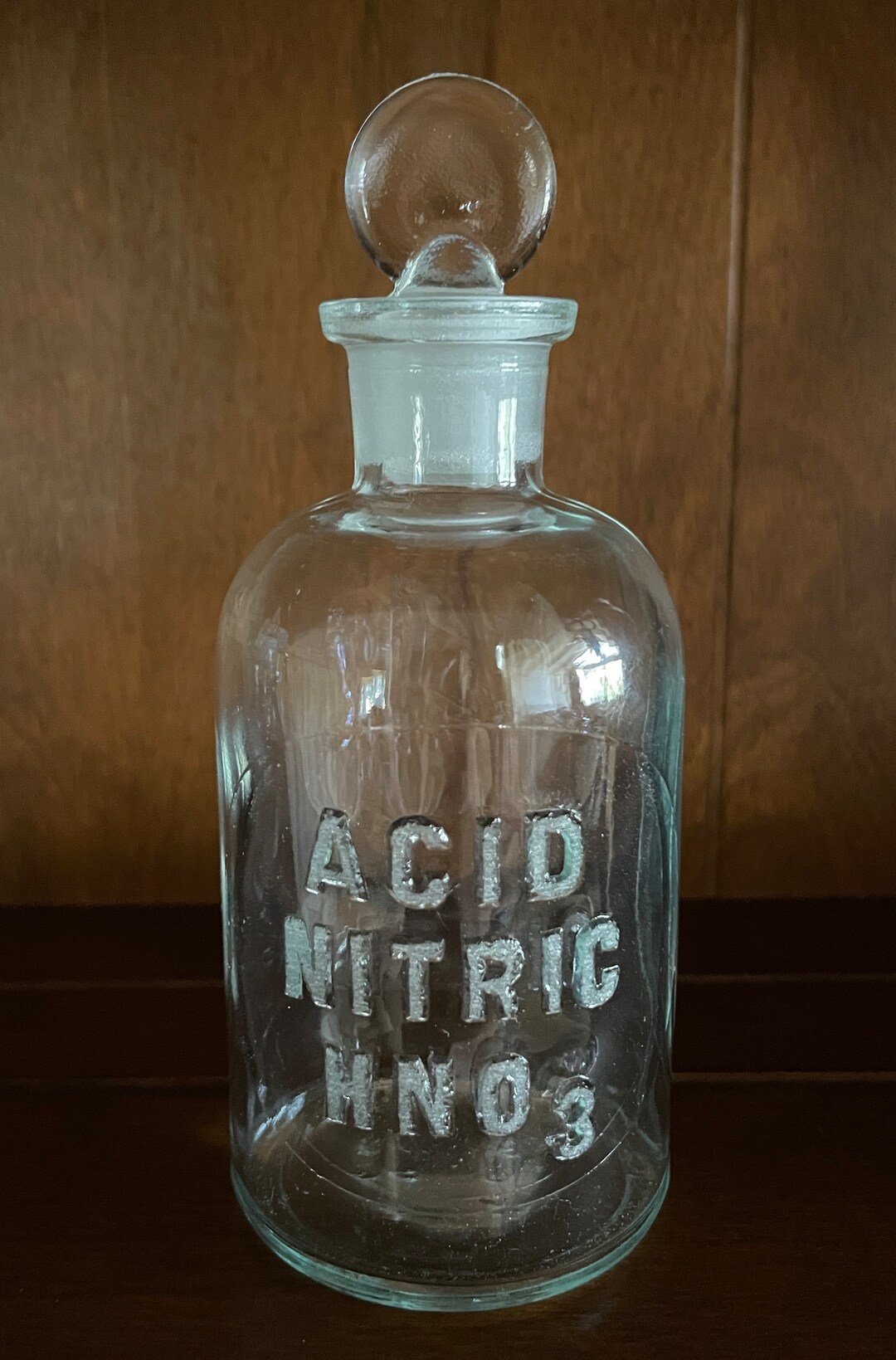 Vintage Nitric Acid HNO3 Apothecary Chemist Bottle Glass - Etsy