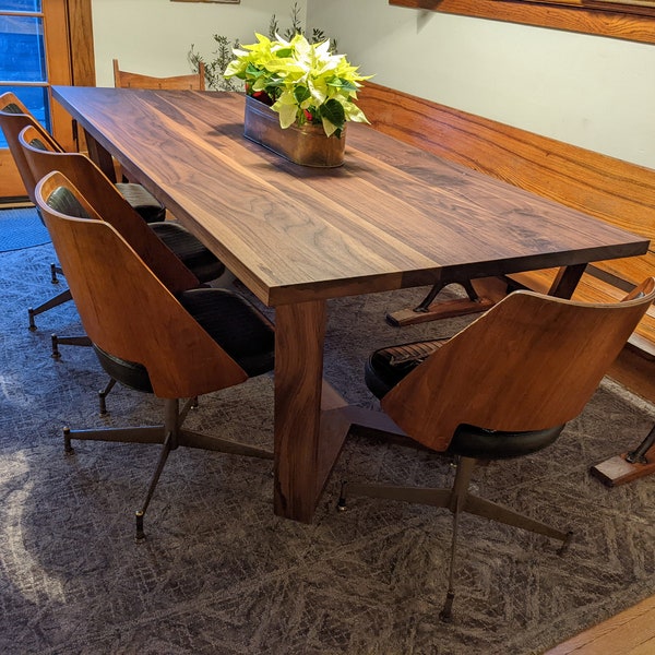 Walnut Dining Table - Etsy