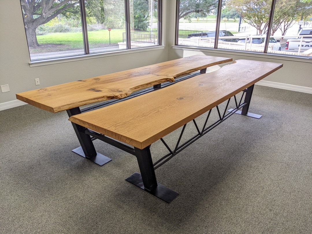 Industrial Live Edge Conference Table - Etsy