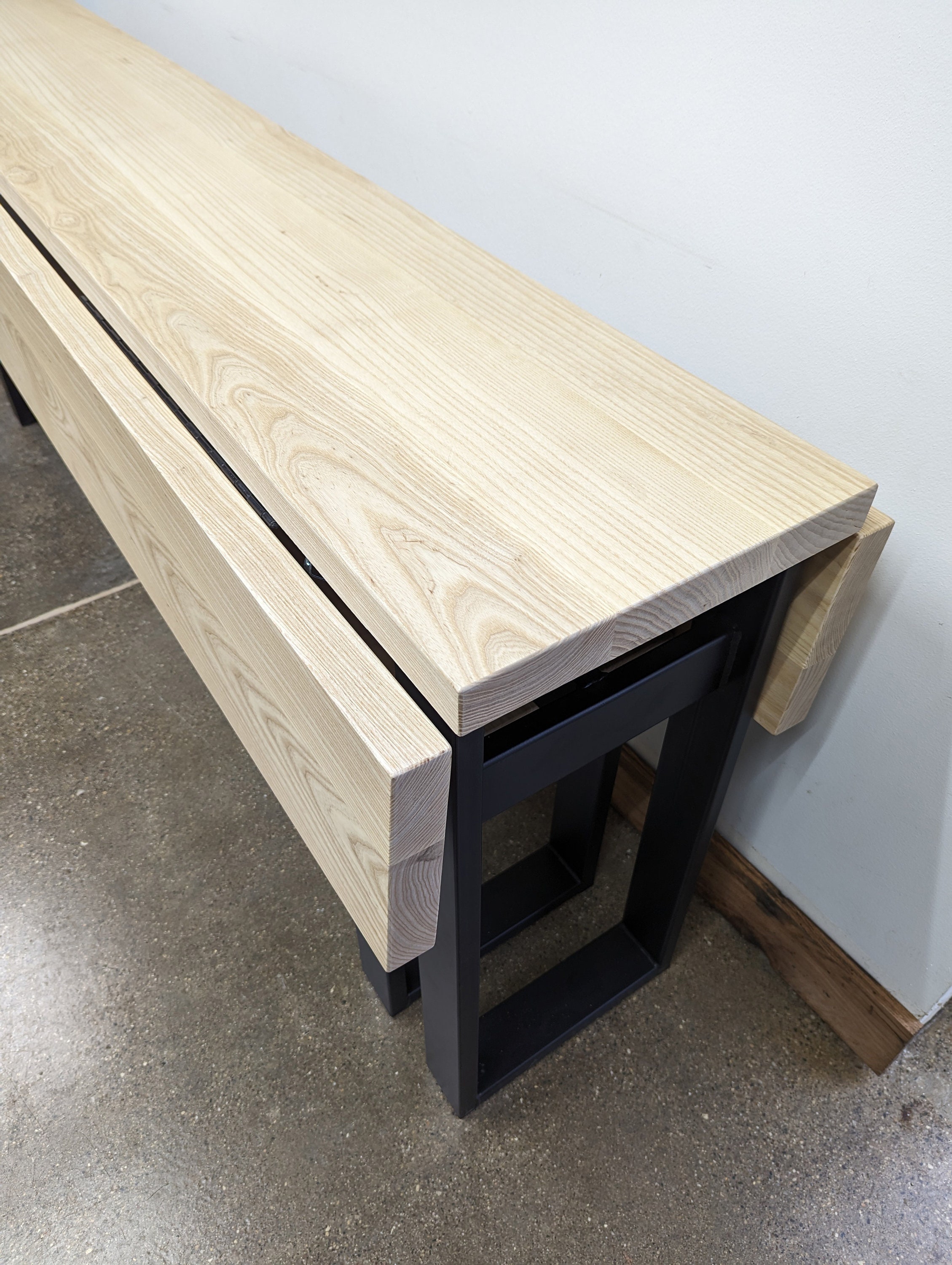 Modern Drop Leaf Table With Nesting Bench - Etsy