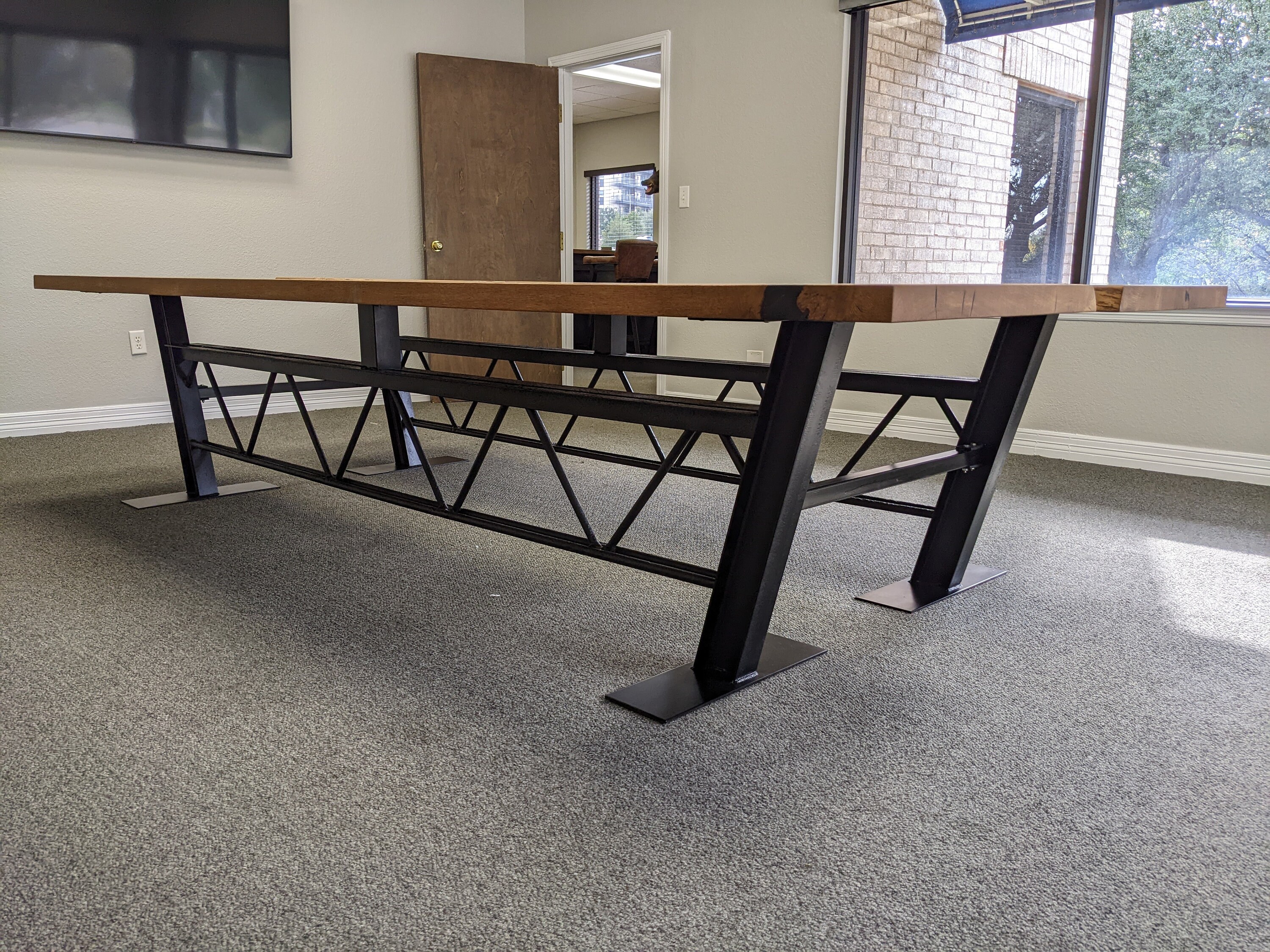 Industrial Live Edge Conference Table - Etsy