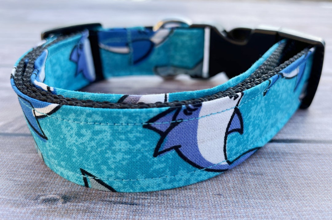 Dog Collars With Sharks, With Side Release Buckle, X-small Thru X-large ...