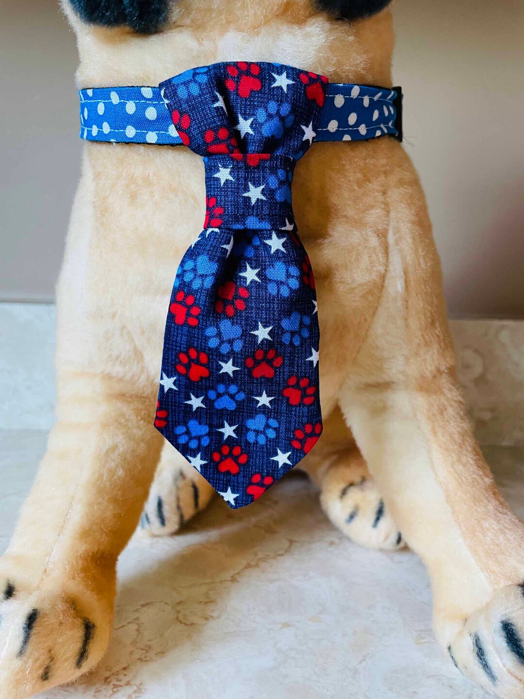 Dog Neck Ties, Cat Neck Ties, Paws and Stars Patriotic Neck Ties, Pet ...