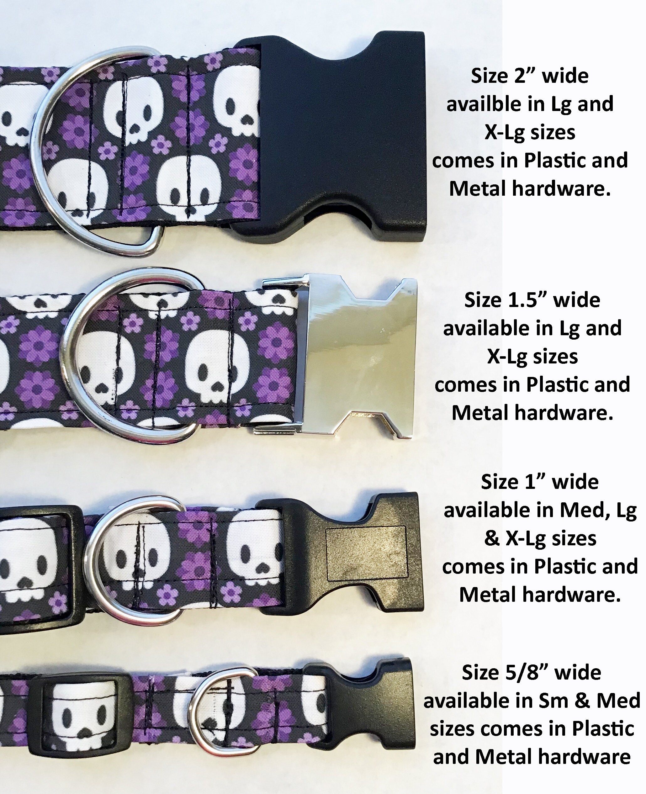 Dog Collars With Sharks, With Side Release Buckle, X-small Thru X-large ...
