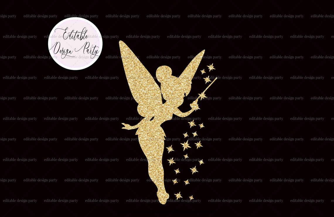 INSTANT DOWNLOAD Fairies Gold Clipart, Fairies Glitter Image, Fairies ...