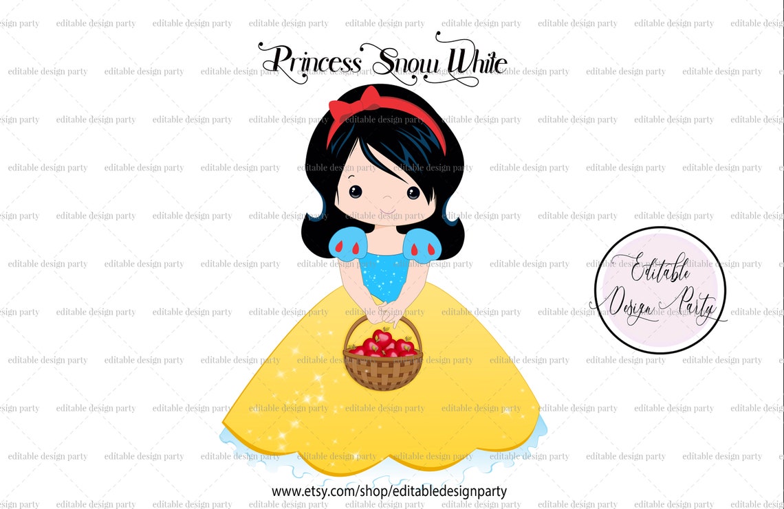 INSTANT DOWNLOAD, Snow White Clipart, Snow White PNG, Snow White Vector ...