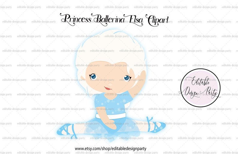 INSTANT DOWNLOAD, Princess Clipart Elsa, Elsa PNG, Princess Vector ...