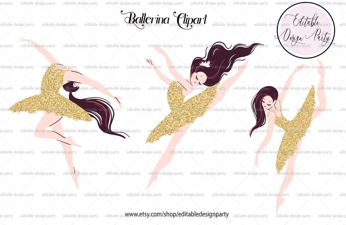 INSTANT DOWNLOAD Ballerina Clipart, Ballerina Vector, Ballerina Image ...