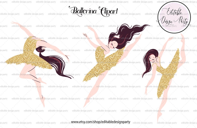 INSTANT DOWNLOAD Ballerina Clipart, Ballerina Vector, Ballerina Image ...