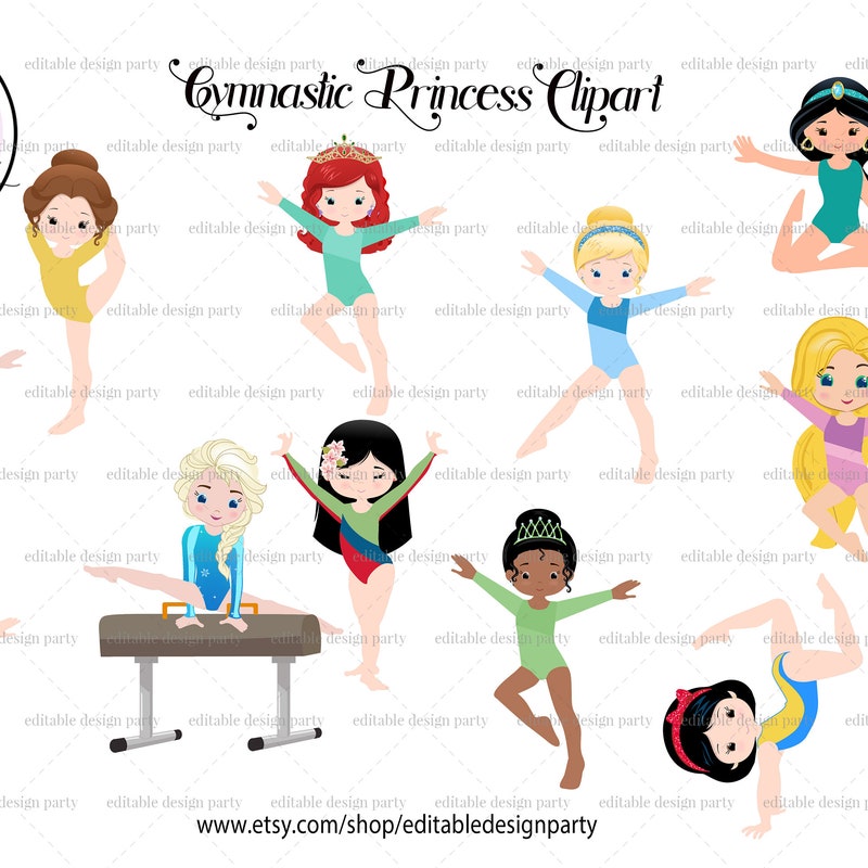 Gymnastic Clip Art - Etsy