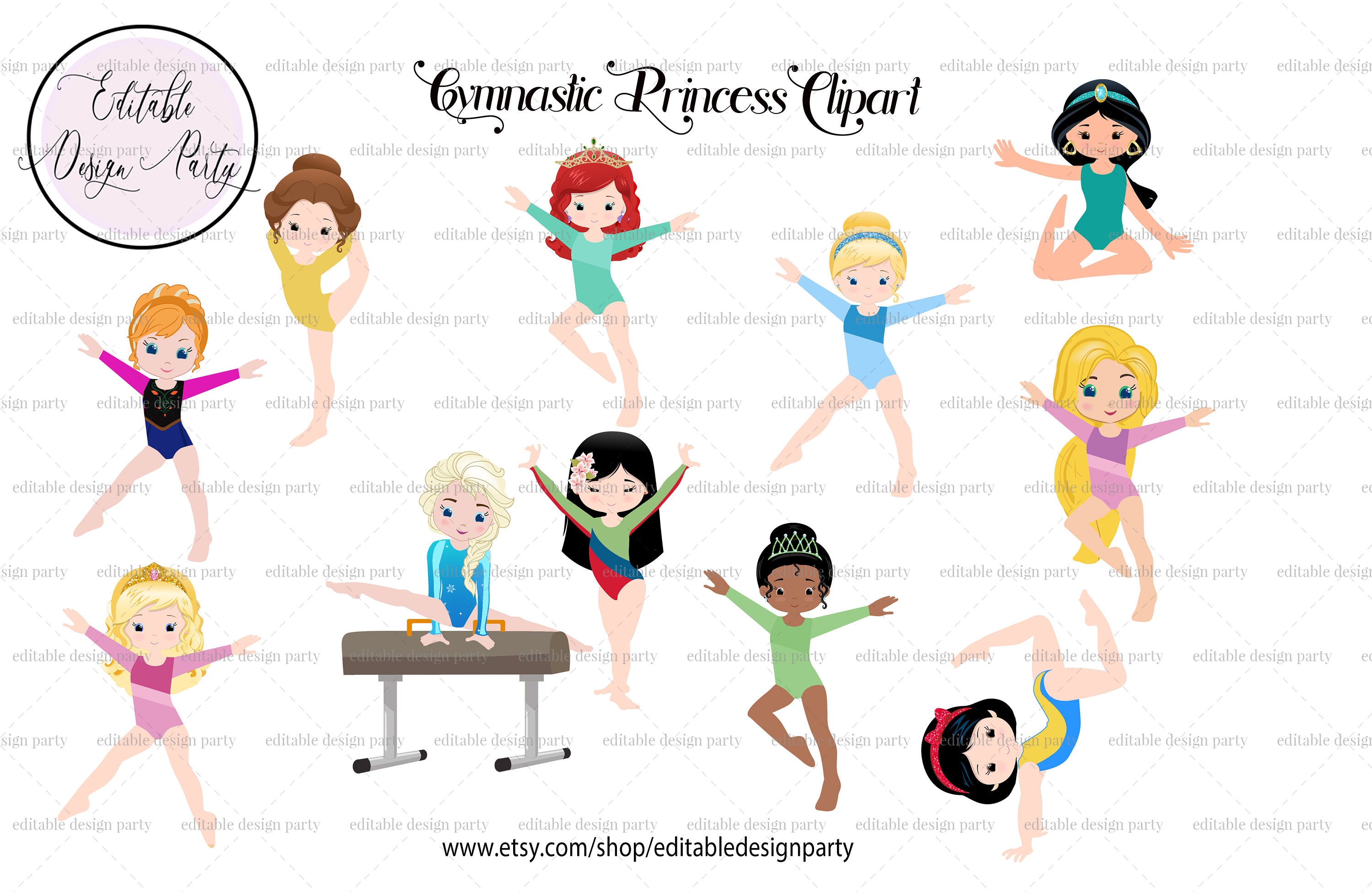 Gymnastic Clipart, Gymnastic Princess, Gymnastic Vector, Gymnastic ...