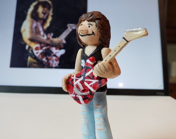 Cute Little Eddie Van Halen Figure Handmade - Etsy