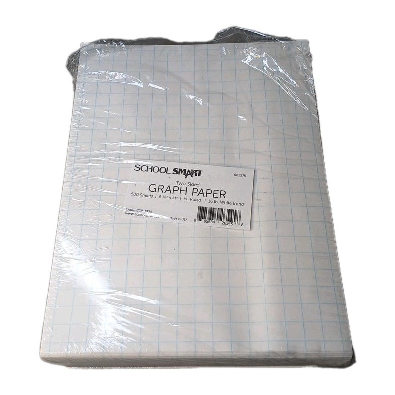 990+ Pages Graph Paper School Smart 8.5" X 11" 1/2" Ruled 16 Lb White ...