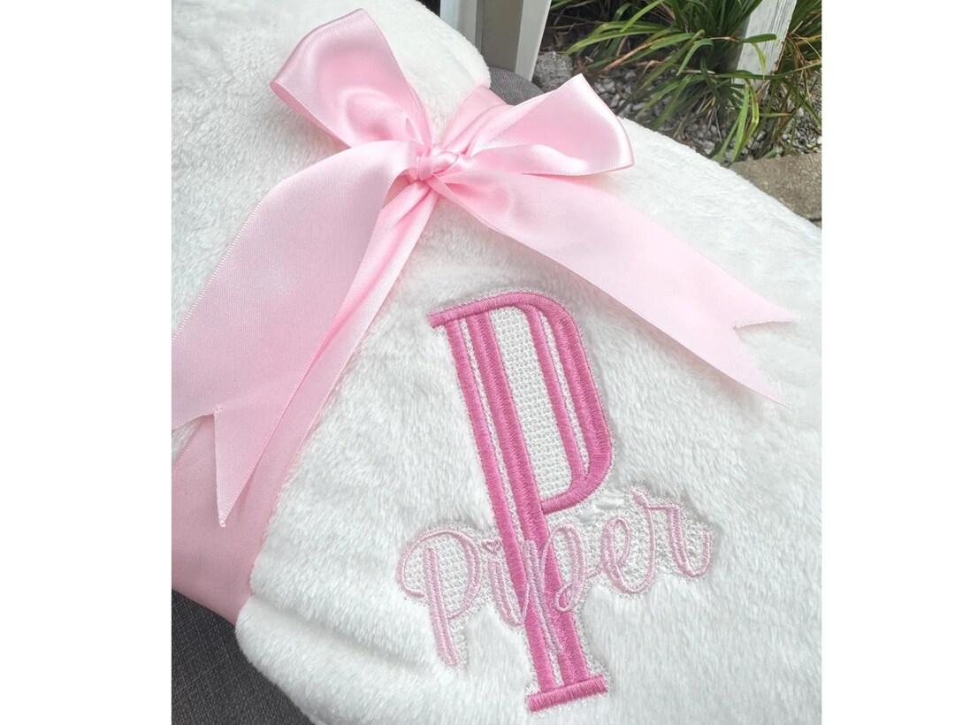 Personalized Embroidered Blanket, Custom Name Throw, Baby Gift ...