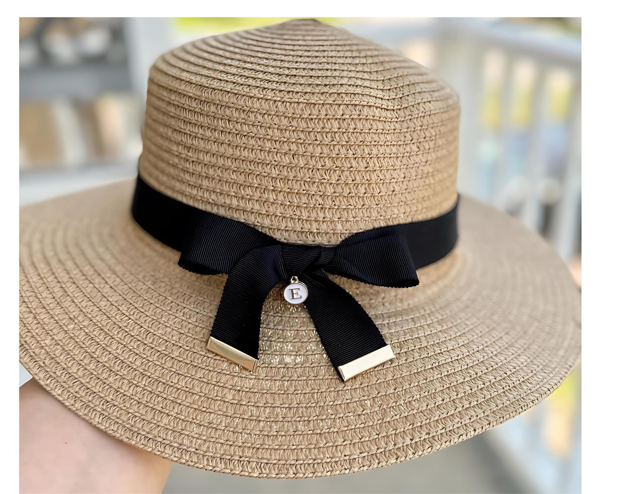 Custom Ribbon Beach Hat for Resort Hat for Summer. Straw Beachcomber ...