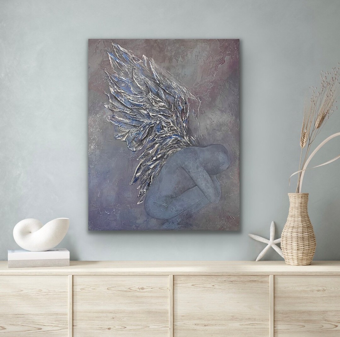 Angel Painting, Acrylic Painting, Original Art, Figurative Painting ...