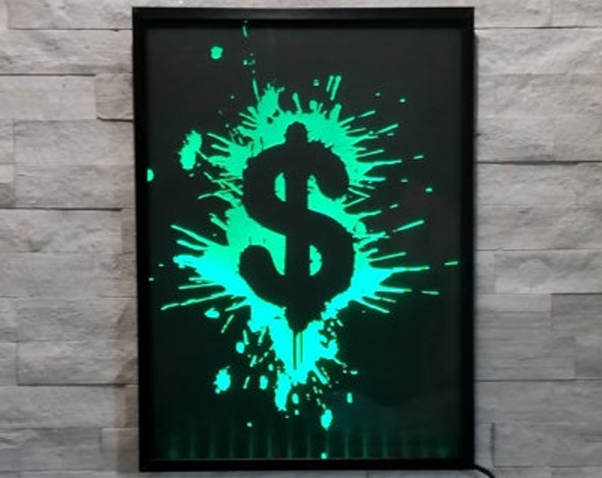Modern Wall Art - Dollar Sign Splash - Etsy