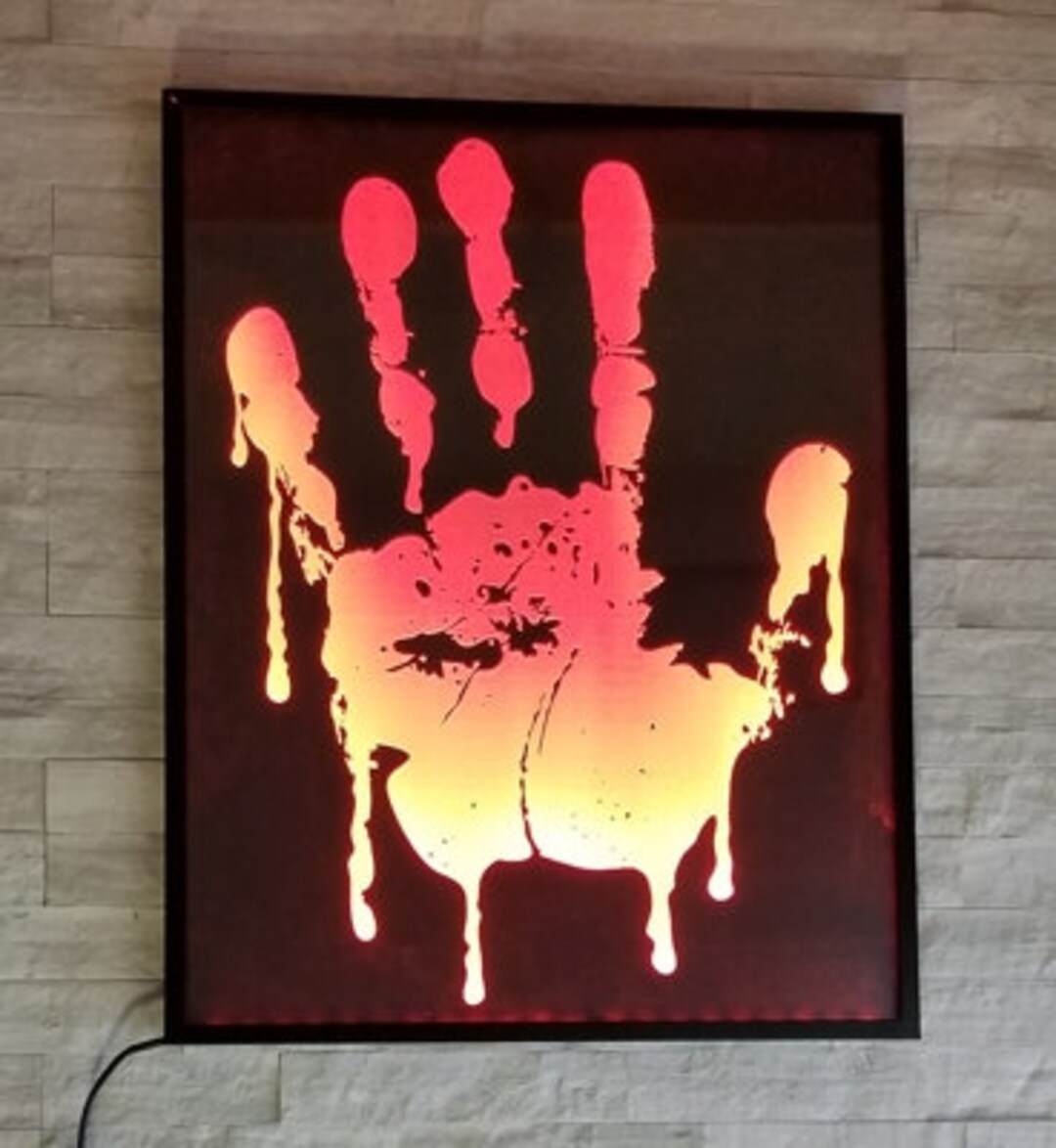 Urban Street Art Melting Hand Light up Color Changing LED Sign - Etsy