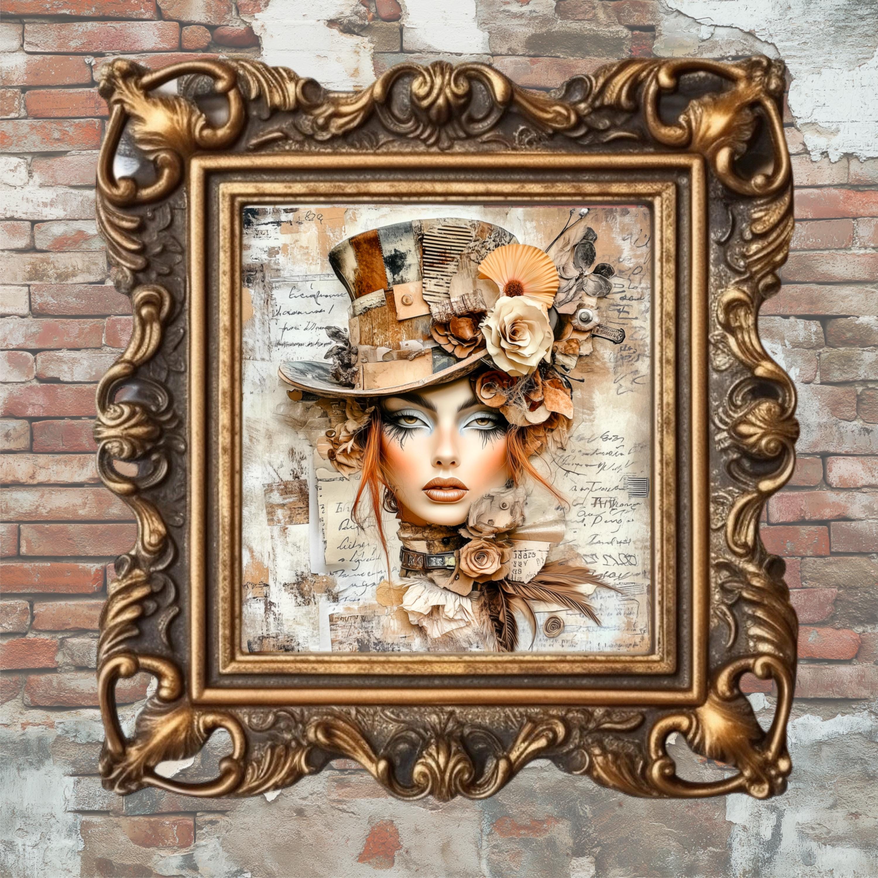 Mixed Media Vintage Steampunk Decoupage Scrapbook Paper 12x12 - Etsy