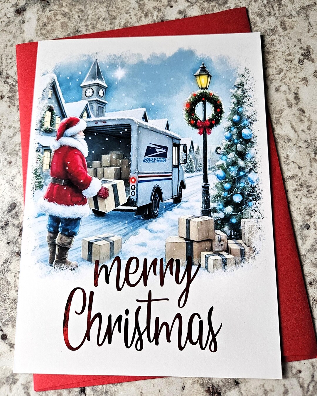 Christmas Card for Postal Worker Mailman Mailwoman Mail Carrier - Etsy