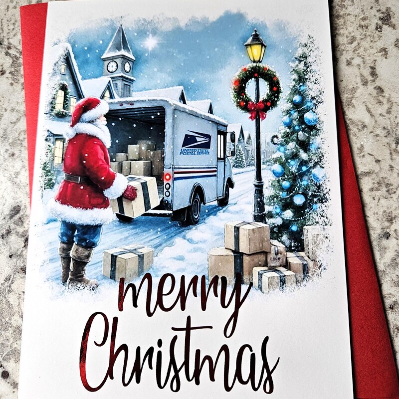 Mailman Christmas Cards - Etsy