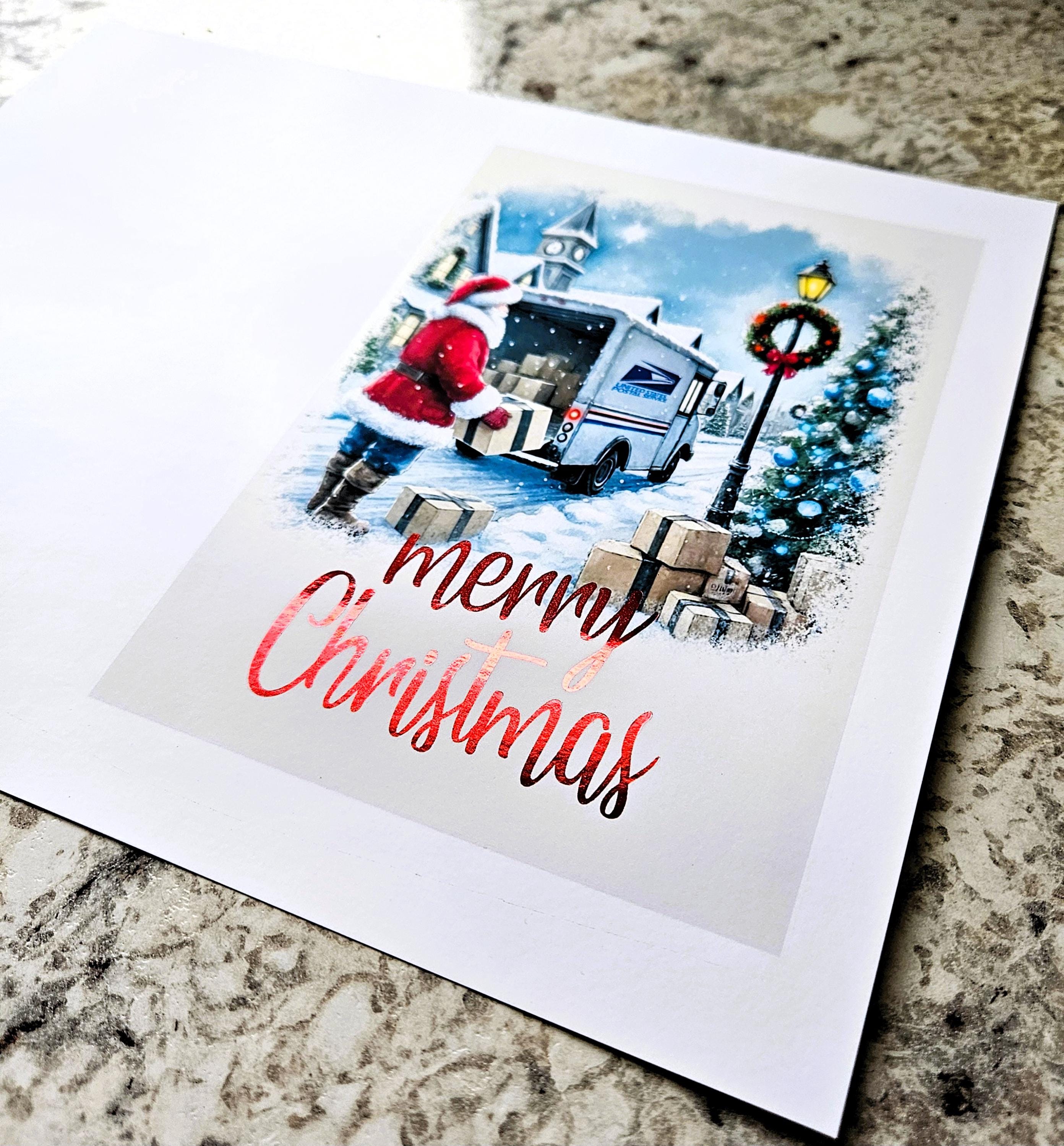 Christmas Card for Postal Worker Mailman Mailwoman Mail Carrier - Etsy