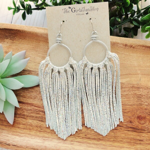 Long Fringe Earrings - Etsy