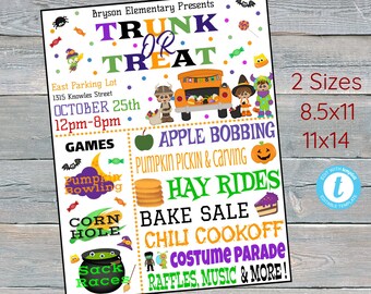 EDITABLE Halloween Trunk or Treat Invitation Template 8.5x11 - Etsy