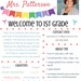 Editable Meet the Teacher Template Welcome Back to School | Etsy UK