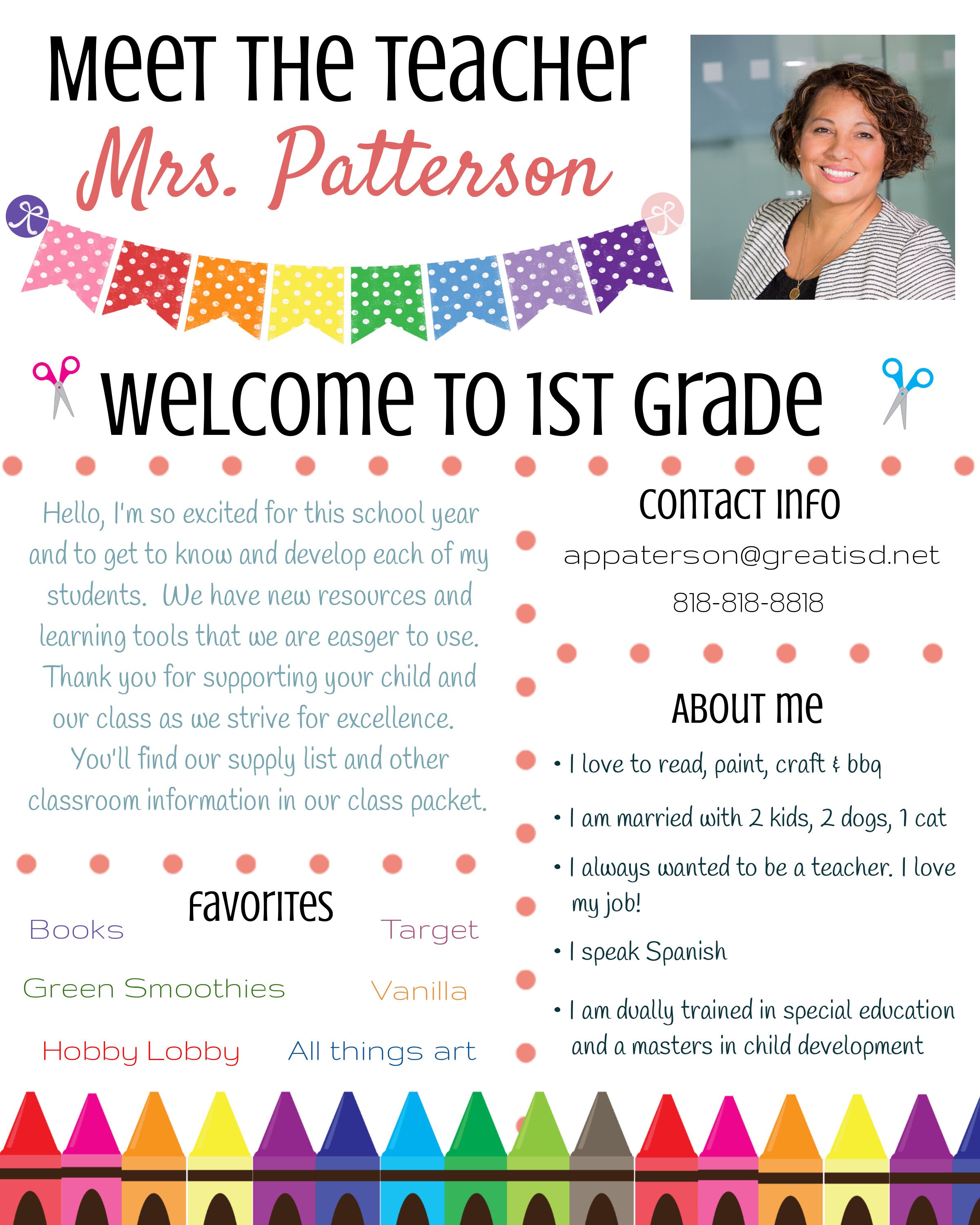 Editable Meet the Teacher Template Welcome Back to School | Etsy UK