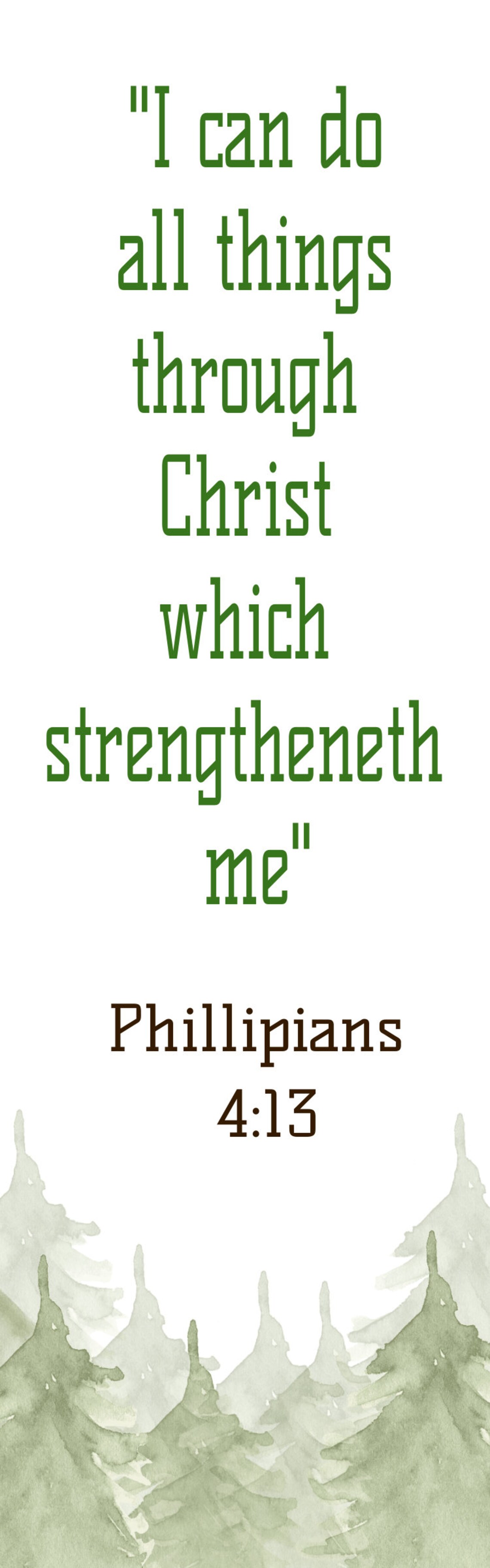 Christian Forest Goals Bookmark Woodland Forest Scripture - Etsy