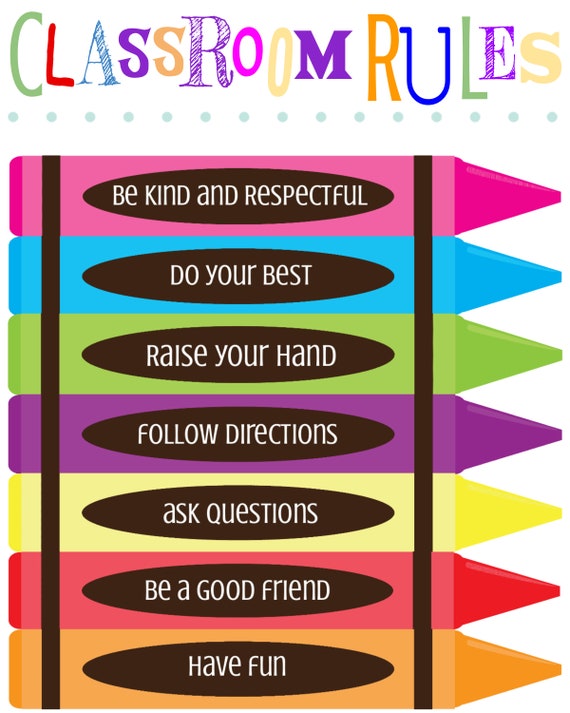 Classroom Rules Poster Template