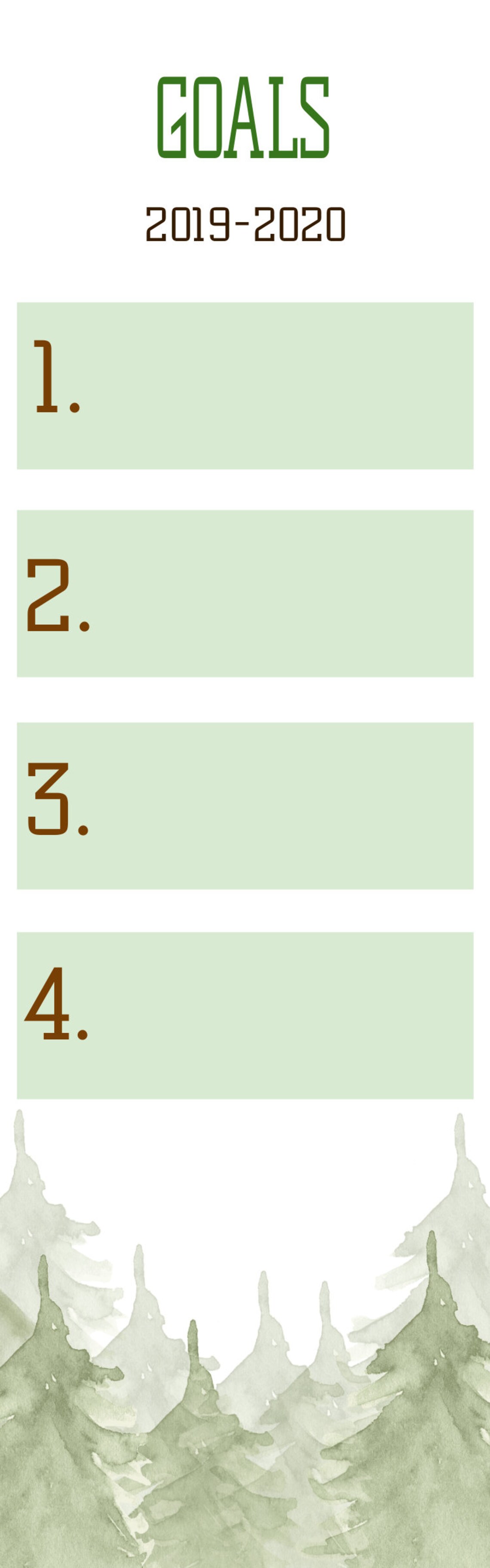 Christian Forest Goals Bookmark Woodland Forest Scripture - Etsy