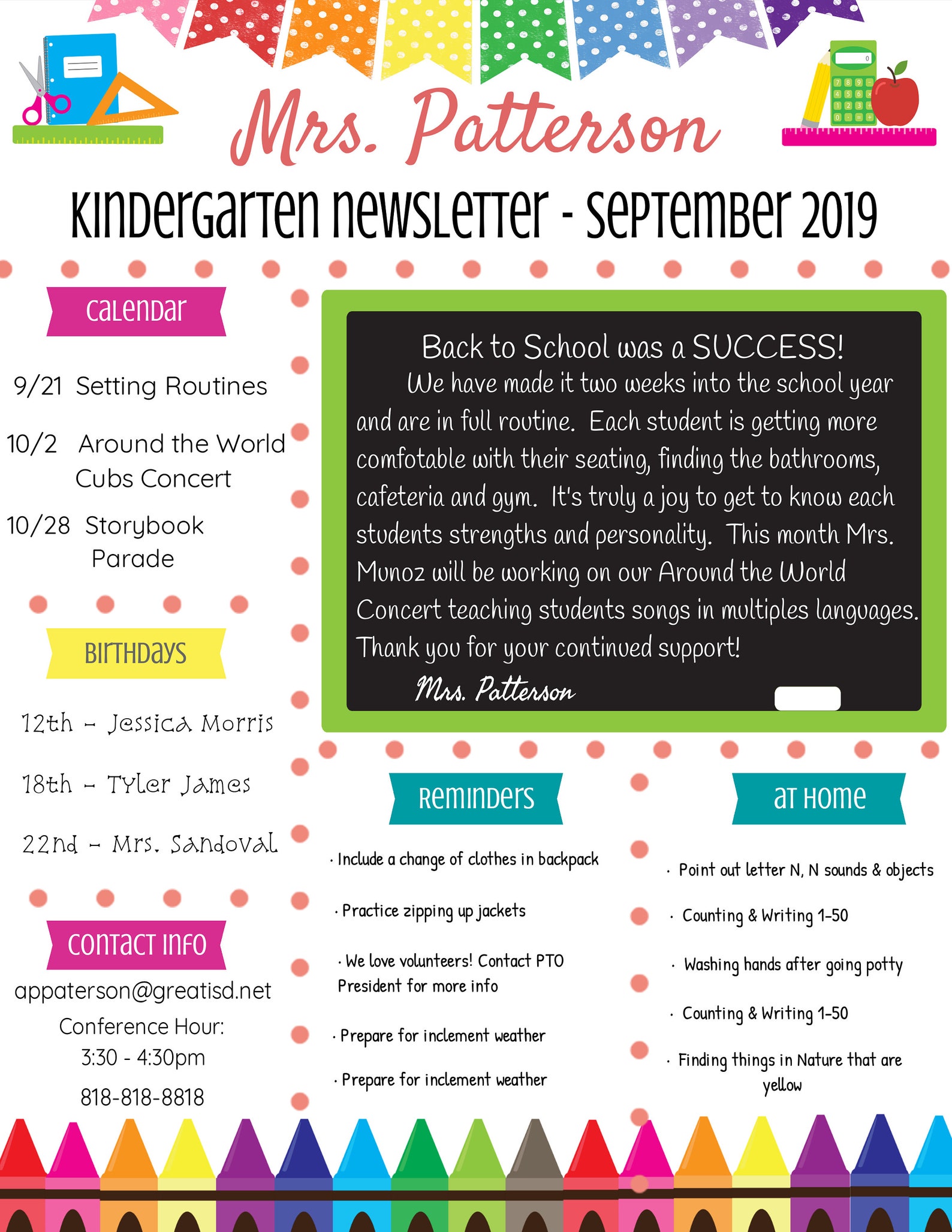 EDITABLE Teacher Newsletter Template; Use Every Year Template; Email ...