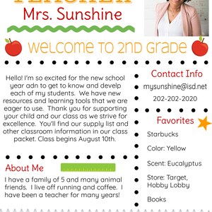 EDITABLE Meet the Teacher Template; Welcome Back to School; Teacher ...