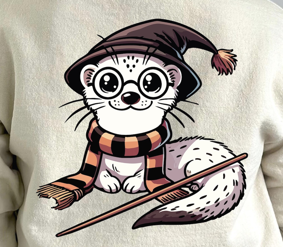 Cute Ermines as Wizard Digital Download Png, Ermines Clipart, Cute Ermines Vector, Ermines ...