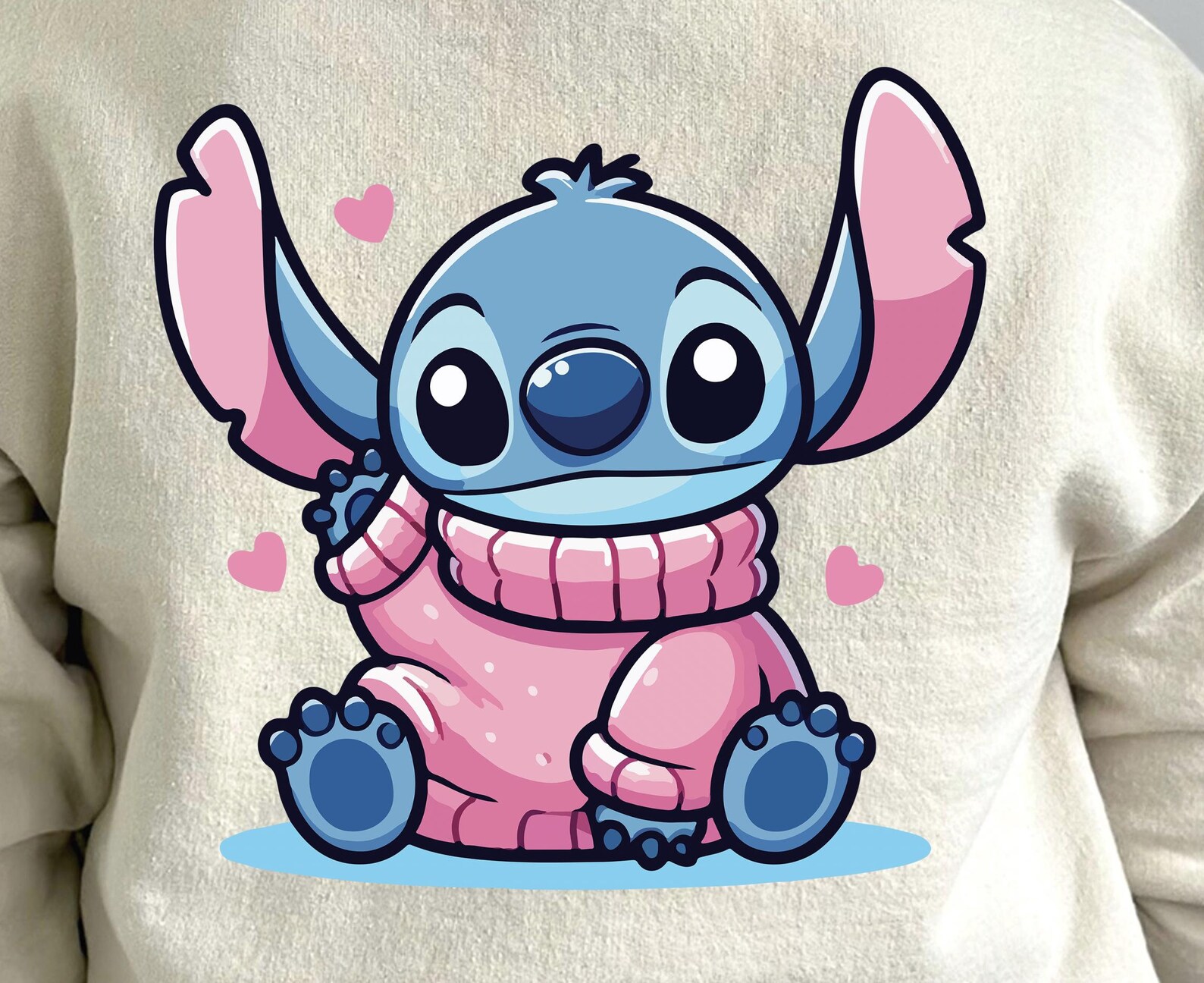 Cute Stitch Clipart, Stitch With Sweater, Stitch With Pink Sweater ...