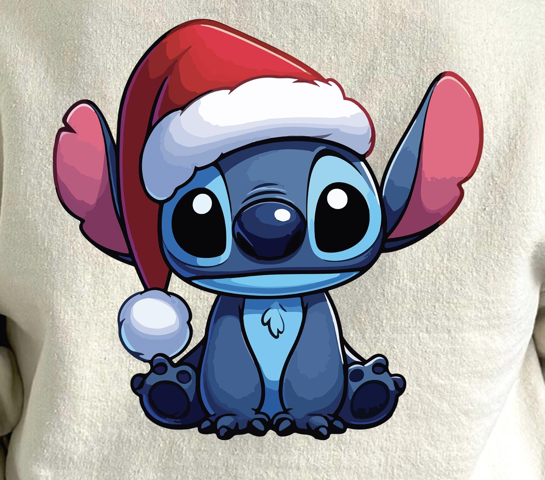 Cute Stitch Christmas Holiday Png Santa Claus Digital Download Vector ...